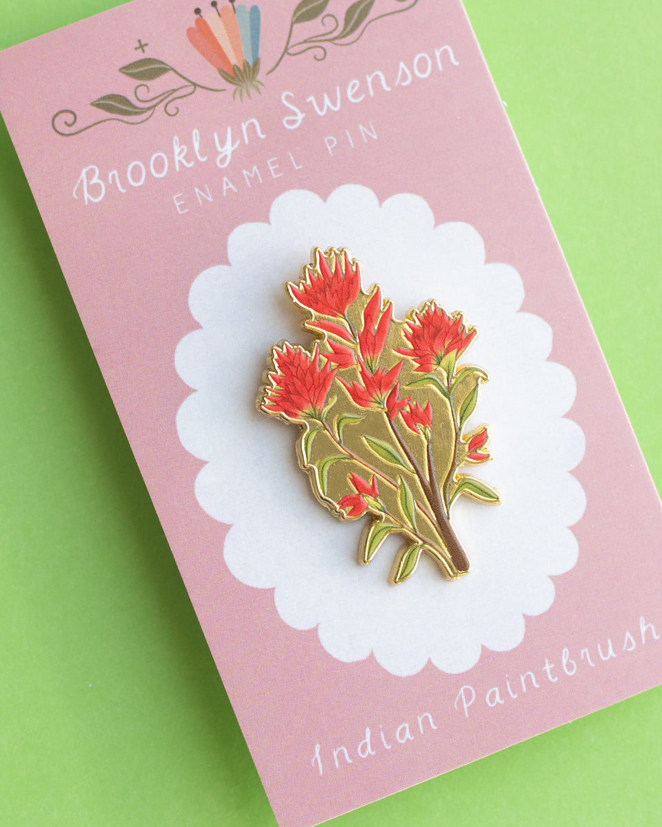 Indian Paintbrush Flower Pin | State Flower of Wyoming – brooklynswenson