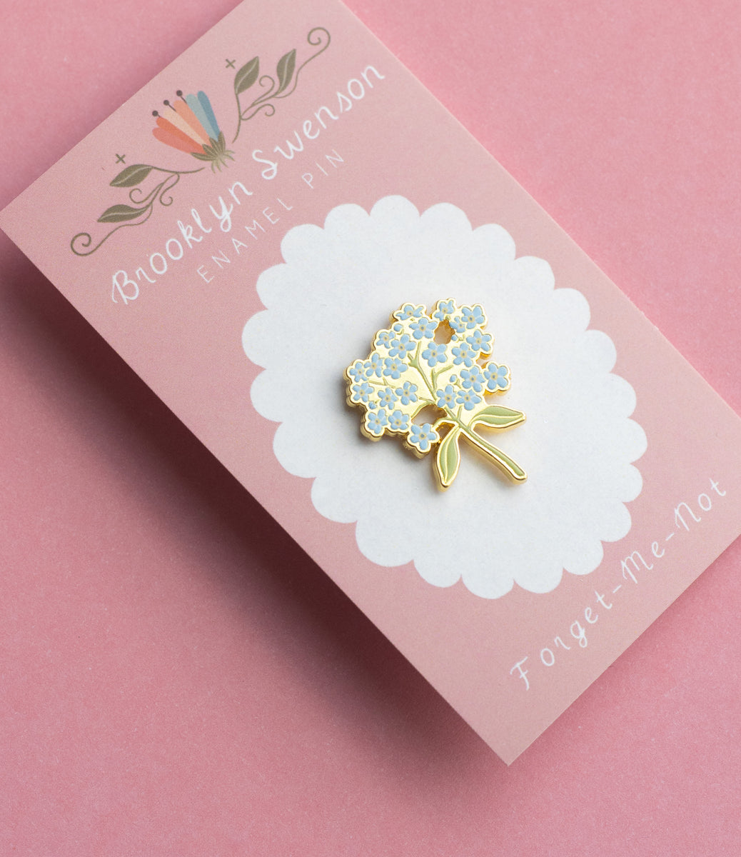 Forget-Me-Not Flower Pin | State Flower of Alaska – brooklynswenson