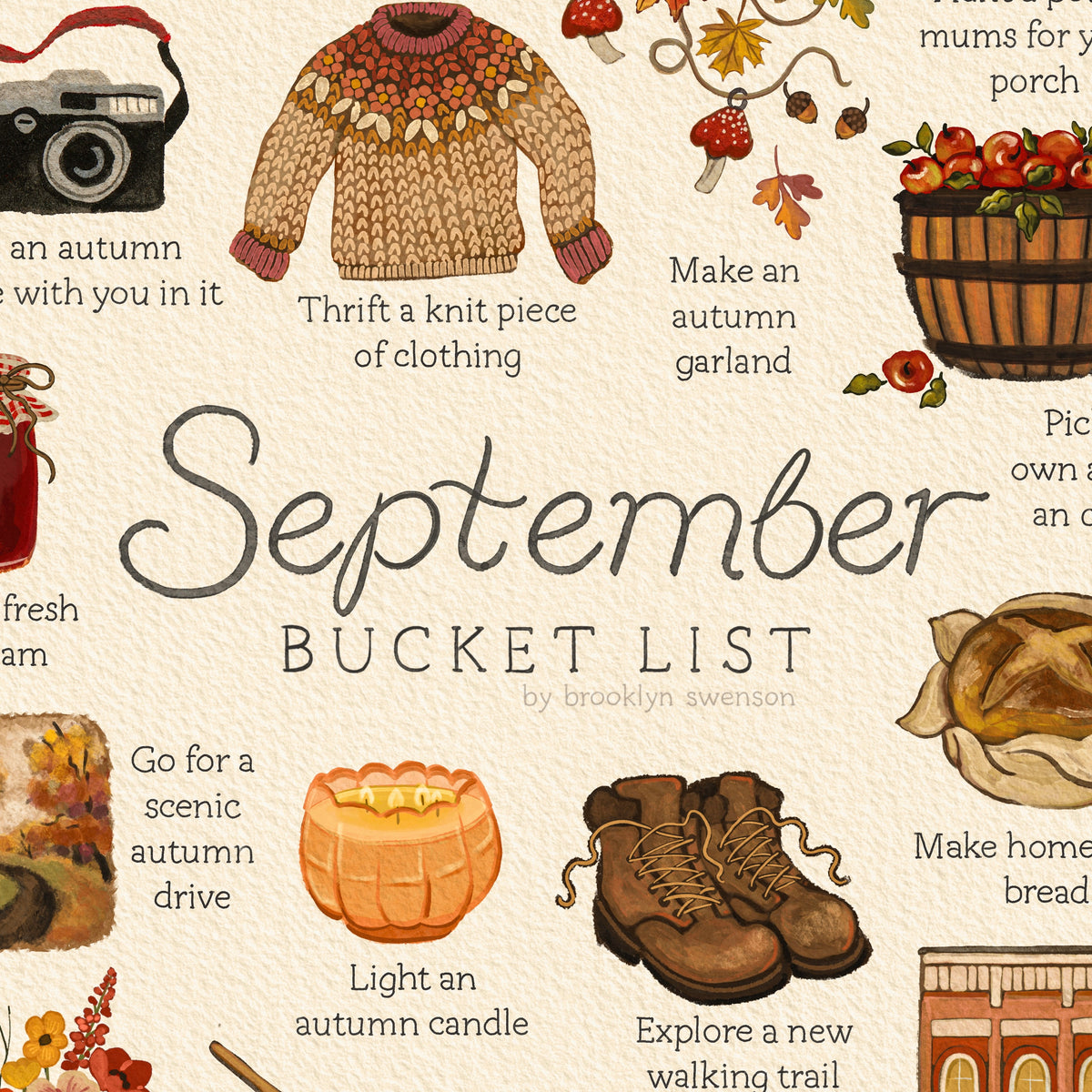September Bucket List – brooklynswenson