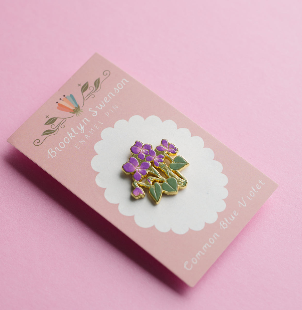 Blue Violet Flower Pin | State Flower of Rhode Island – brooklynswenson